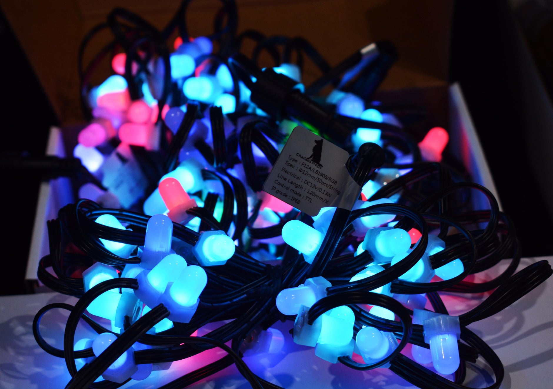 Easy Push Pixels - 12mm, 12V IP68 RGB pixels, X-connect – Charlees Props